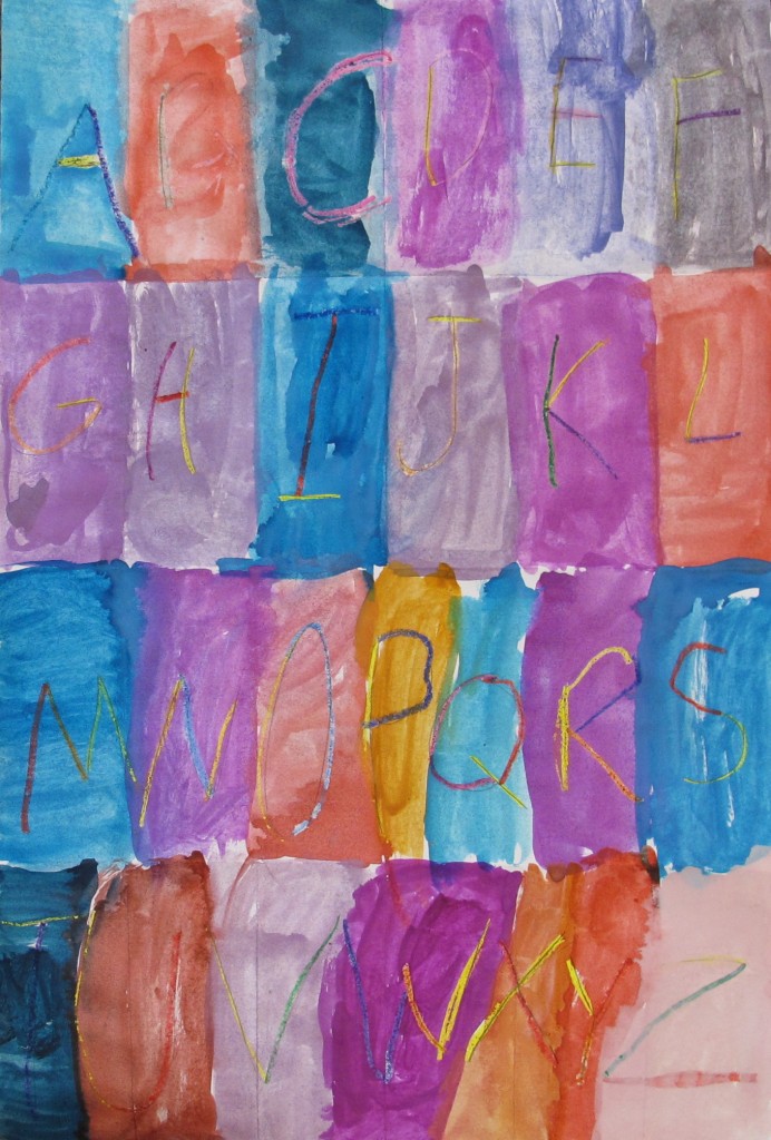 Grade 2/3 Alphabet in the Style of Jasper Johns | Art Here and There
