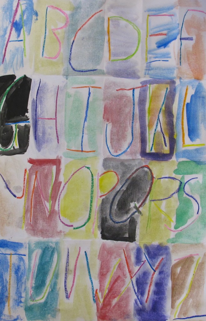 Grade 2/3: Alphabet in the Style of Jasper Johns | Art Here and There