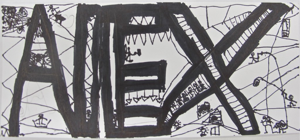 Grade 2/3: NameTangles | Art Here and There